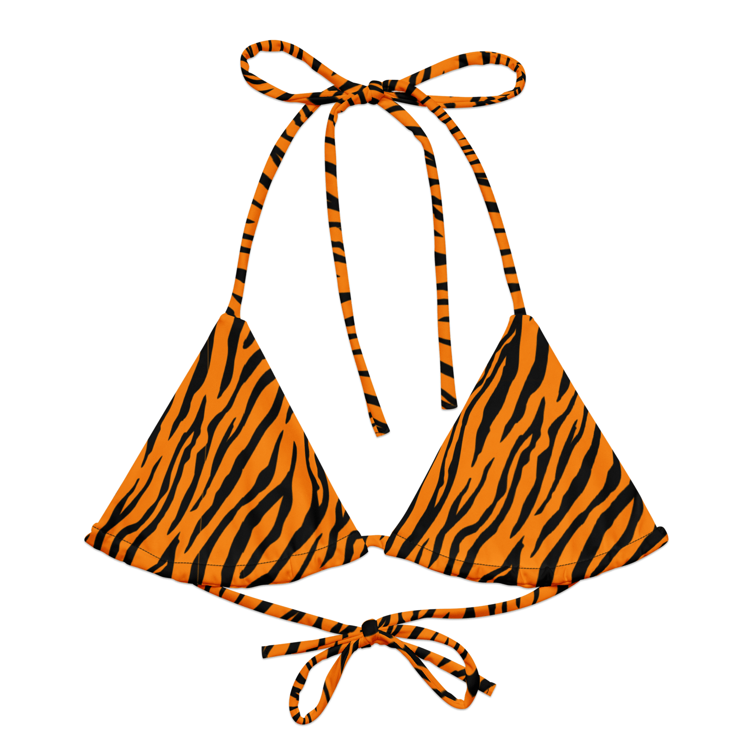 Bengal Heat Tiger Stripe String Bikini Top | Goth Cloth Co.