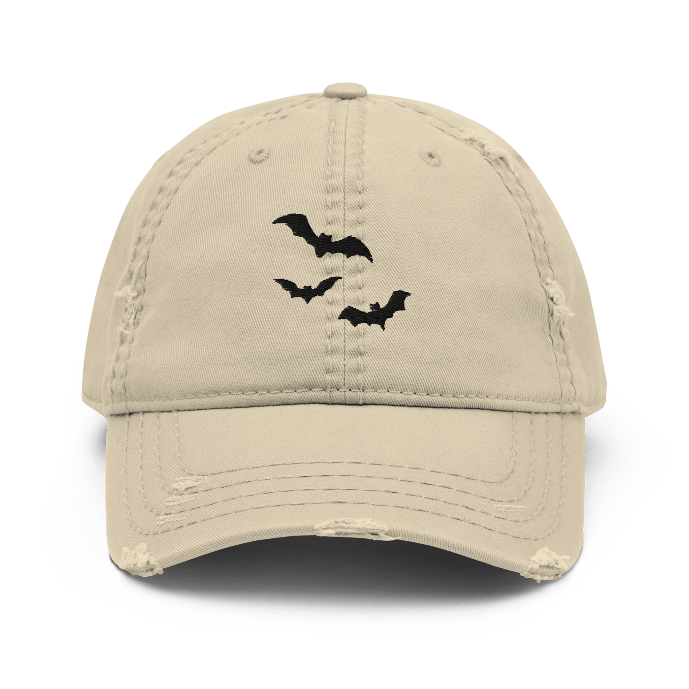 Bats Embroidered Distressed Dad Hat | Goth Cloth Co.