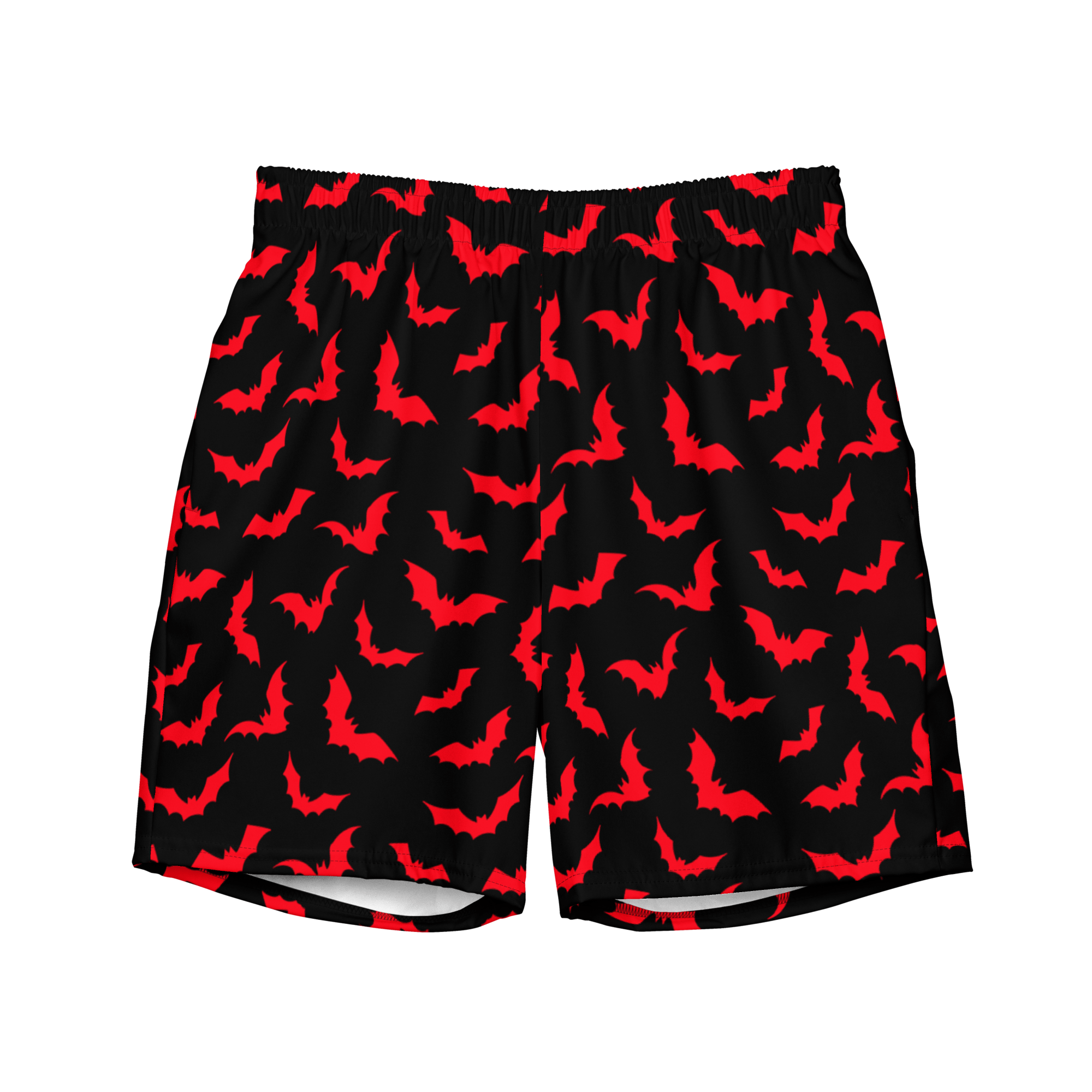 Bloody Bats Men’s Lined Swim Trunks | Goth Cloth Co.