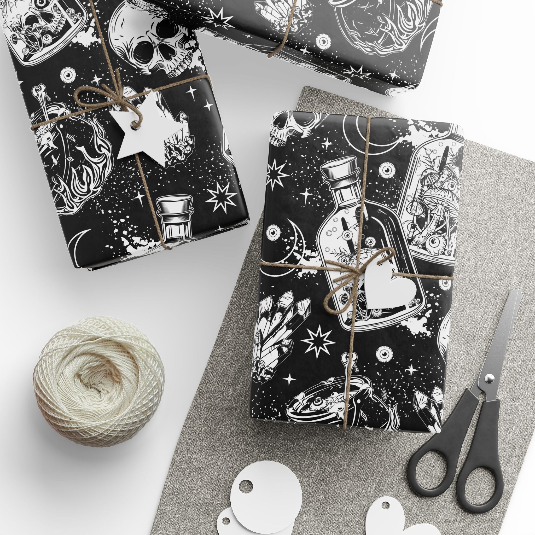 Cauldron Chaos Spooky Occult Gift Wrap (3 Sheets)