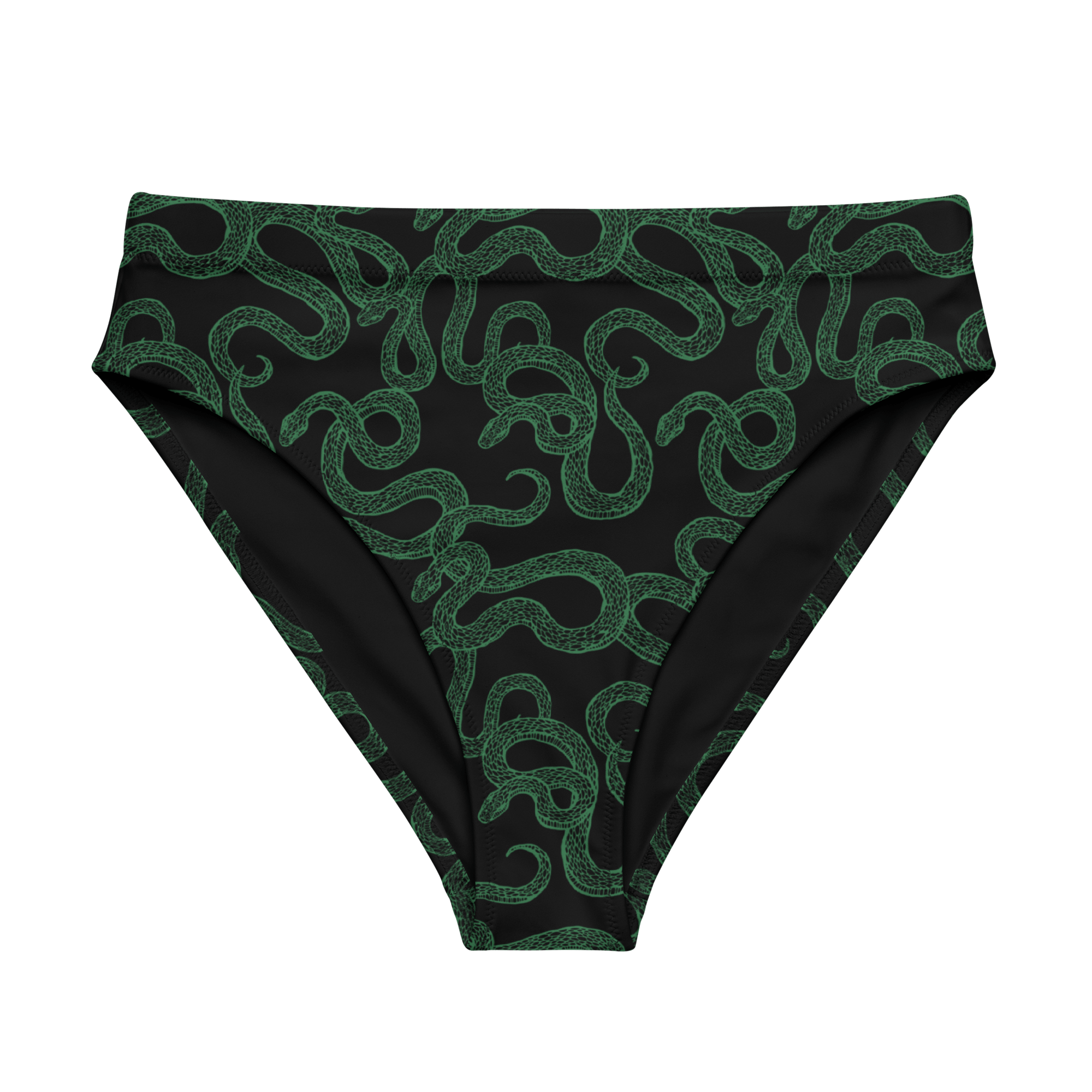 Cursed Coils High-Waisted Sport Bikini Bottom | Goth Cloth Co.