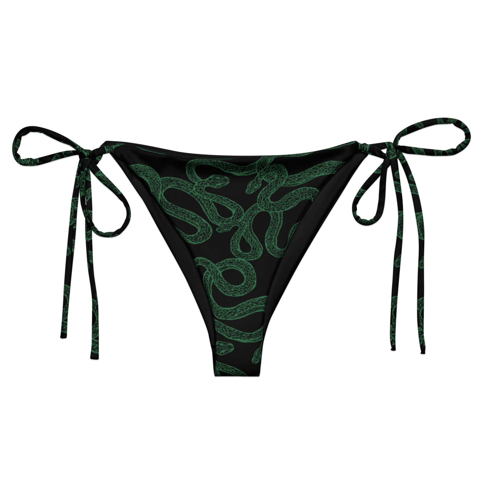 Cursed Coils Snake Print String Bikini Bottom | Goth Cloth Co.
