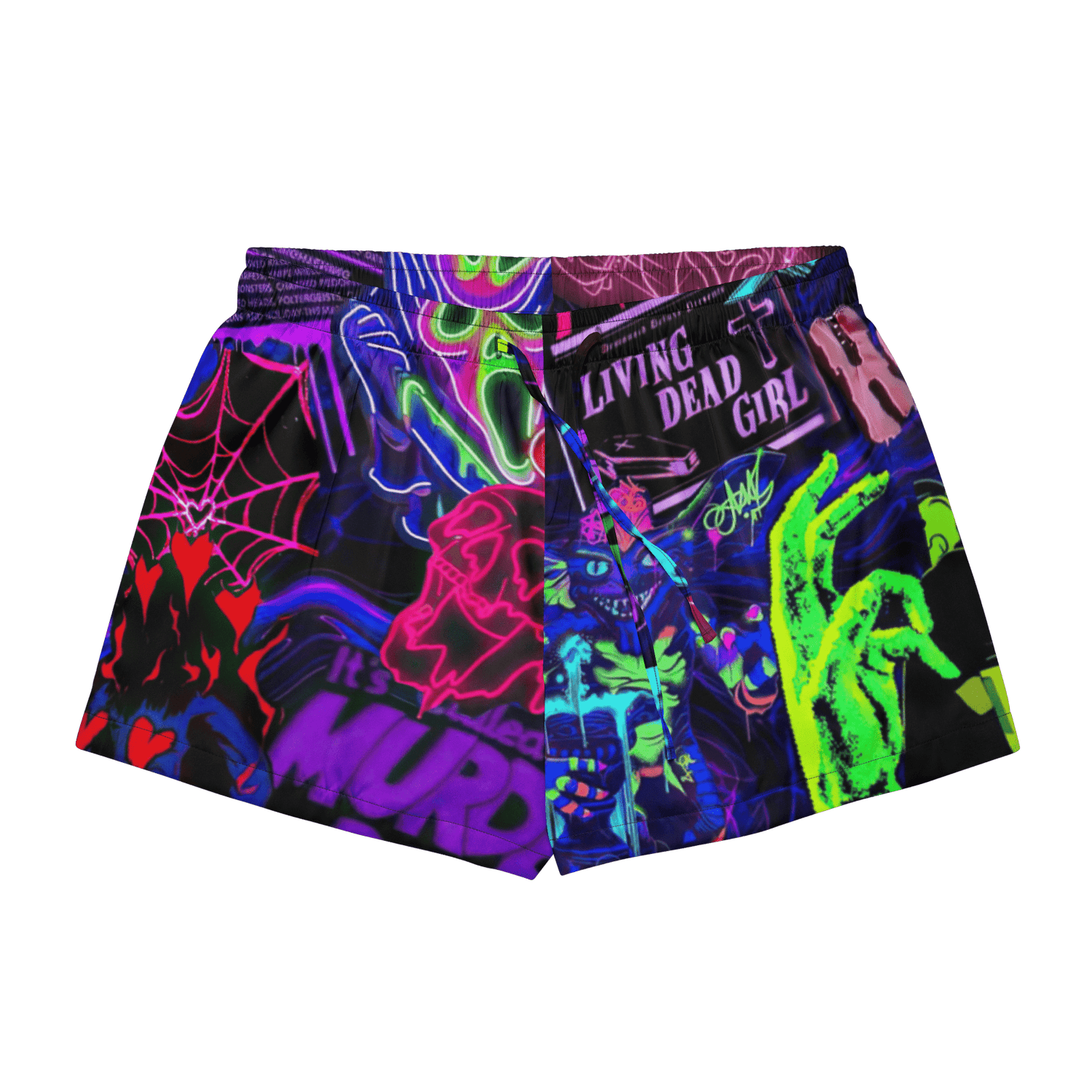 Freaky Frights Silky Pajama Shorts | Gothic Loungewear