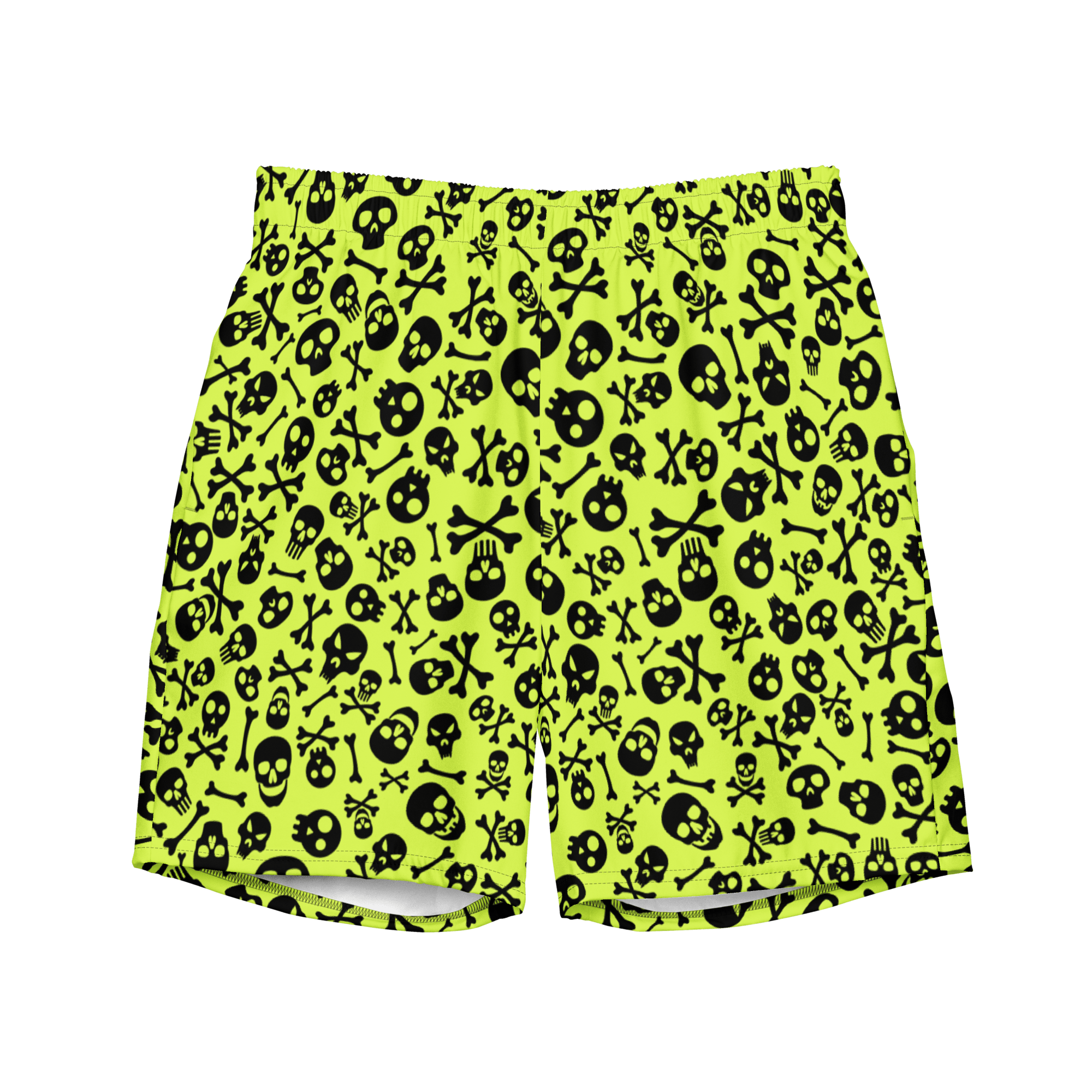 Skull & Crossbones Punk Rock Swim Trunks | Goth Cloth Co.