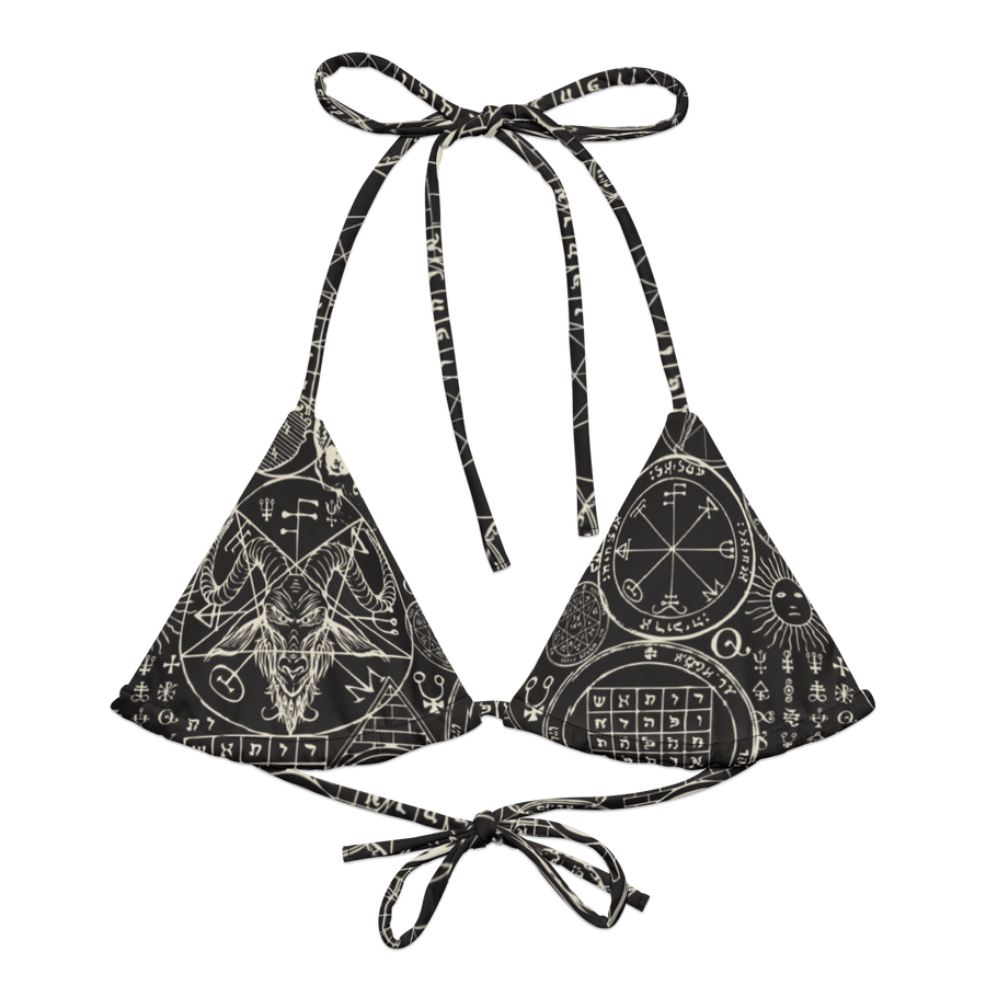 Summoning Spirits Satanic String Bikini Top | Goth Cloth Co.