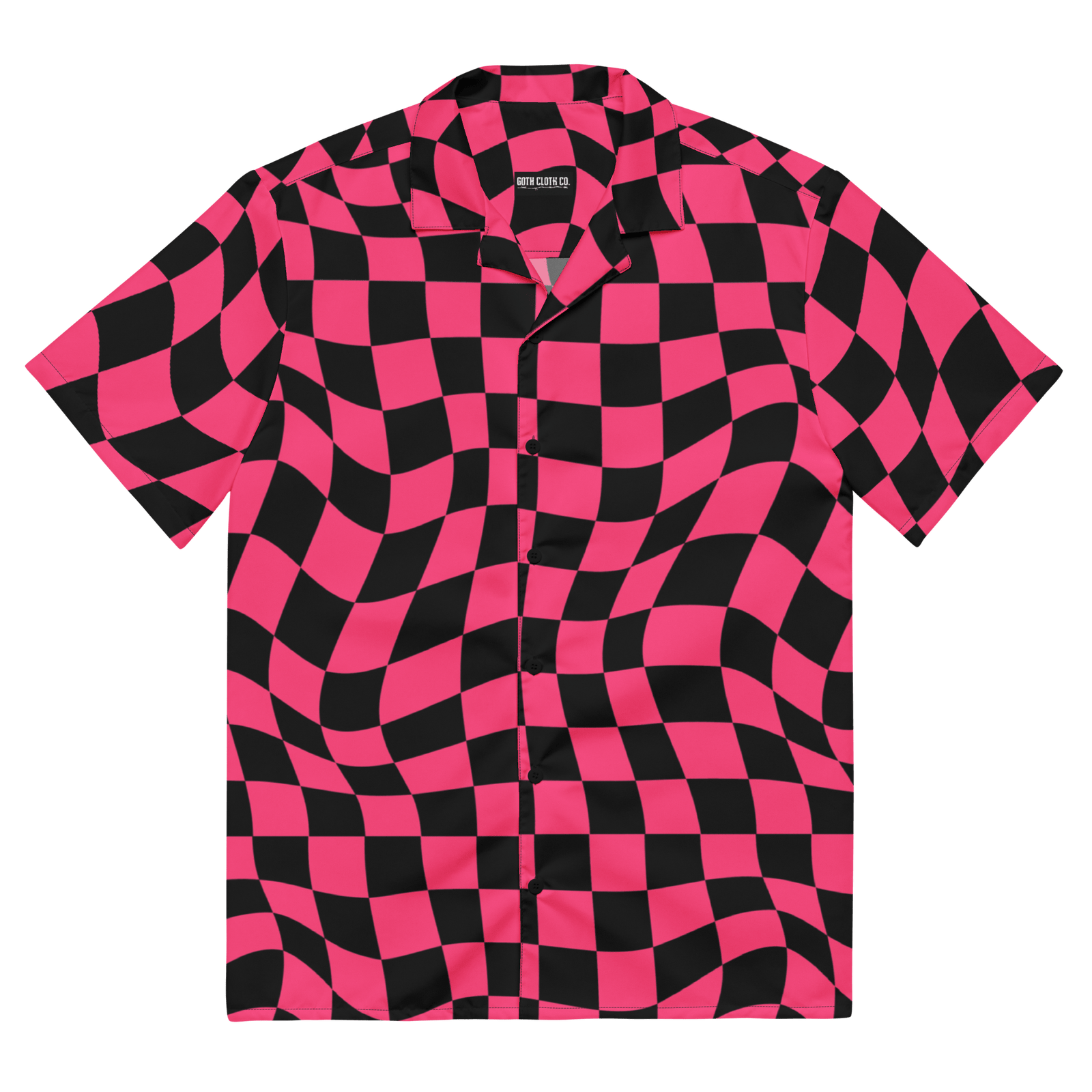 Retro Checkerboard Button-Up Shirt | Punk Fashion | Goth Cloth Co.