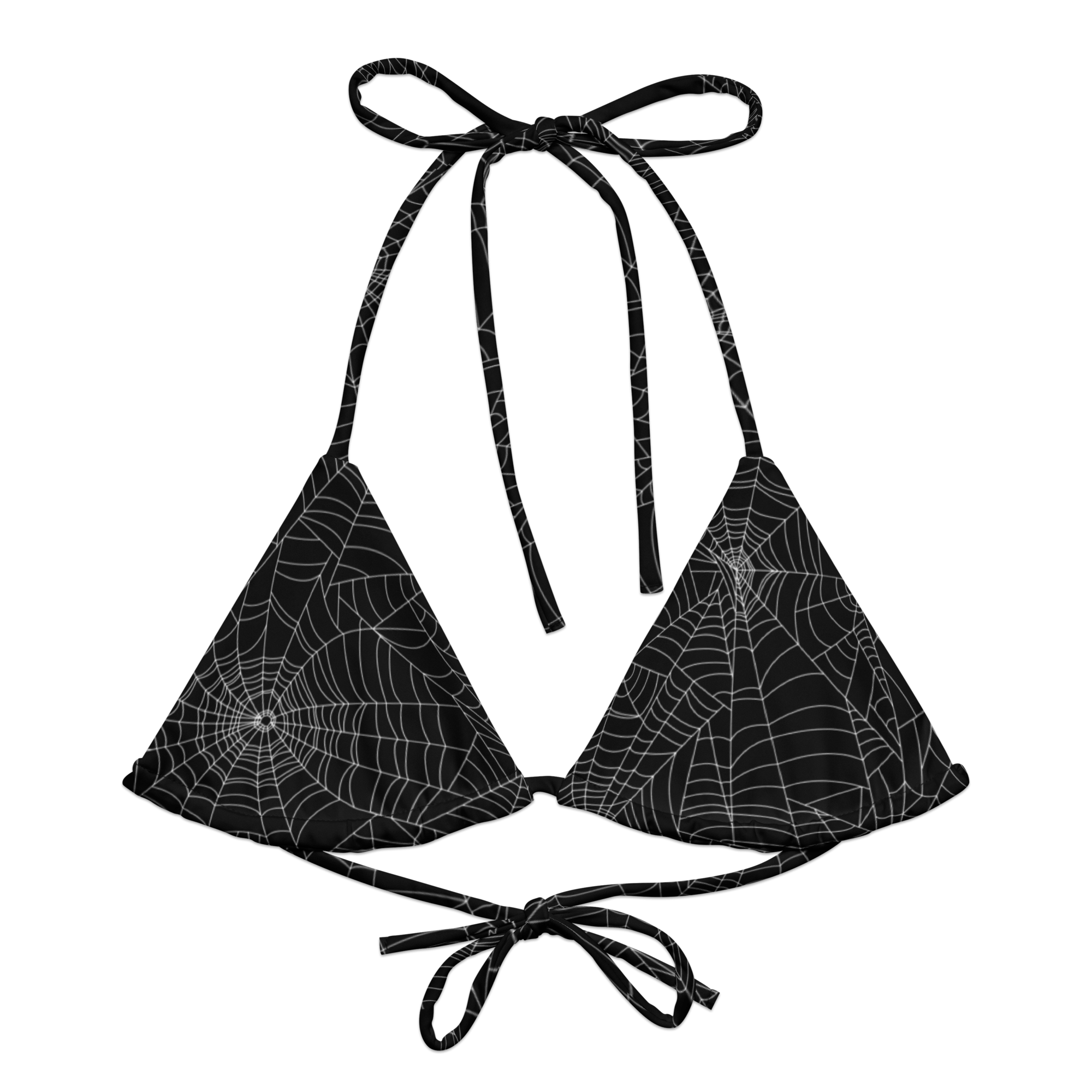 Halloween Spiderweb String Bikini Top - Goth Swim | Goth Cloth Co.